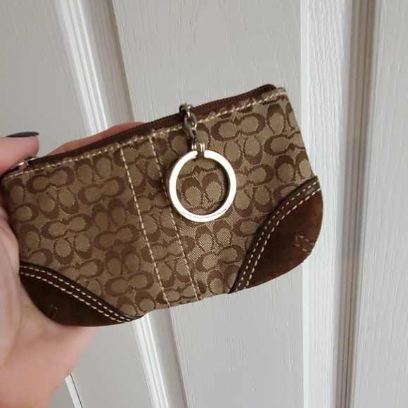 Coach | Bags | Coach Signature Logo Keychain Change Purse | Poshmark